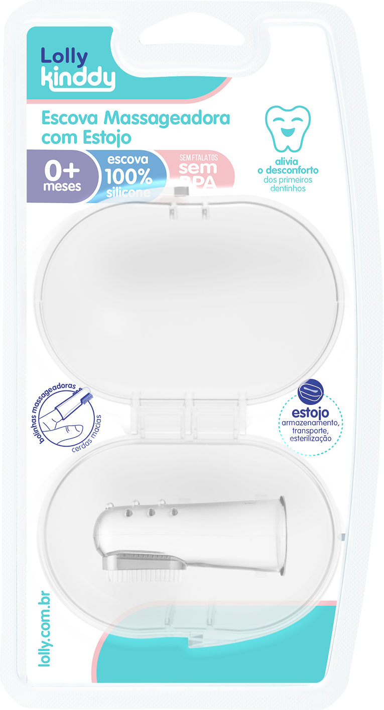 Escova Massageadora com Estojo - Lolly Kinddy